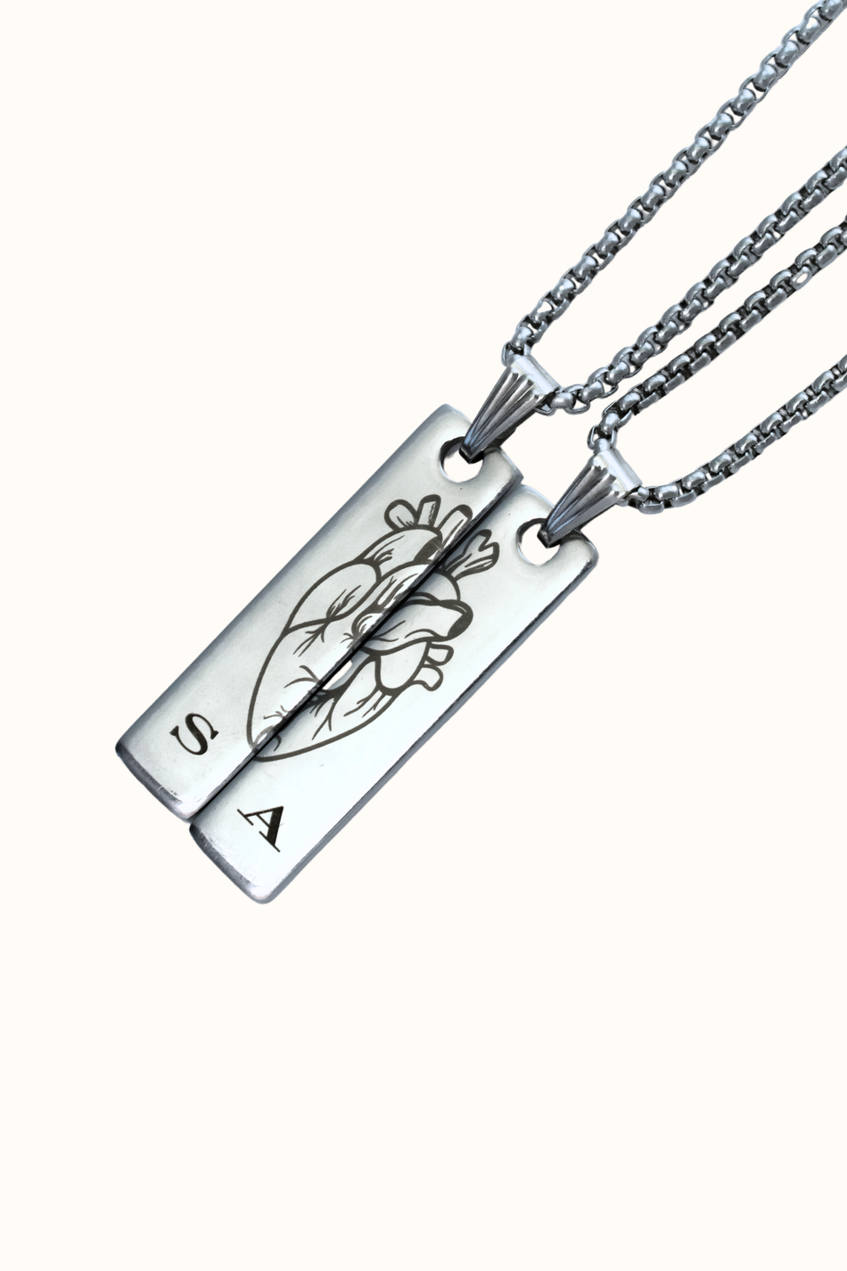 Custom Couple Gifts: Matching Heart Necklaces – Eraya Style