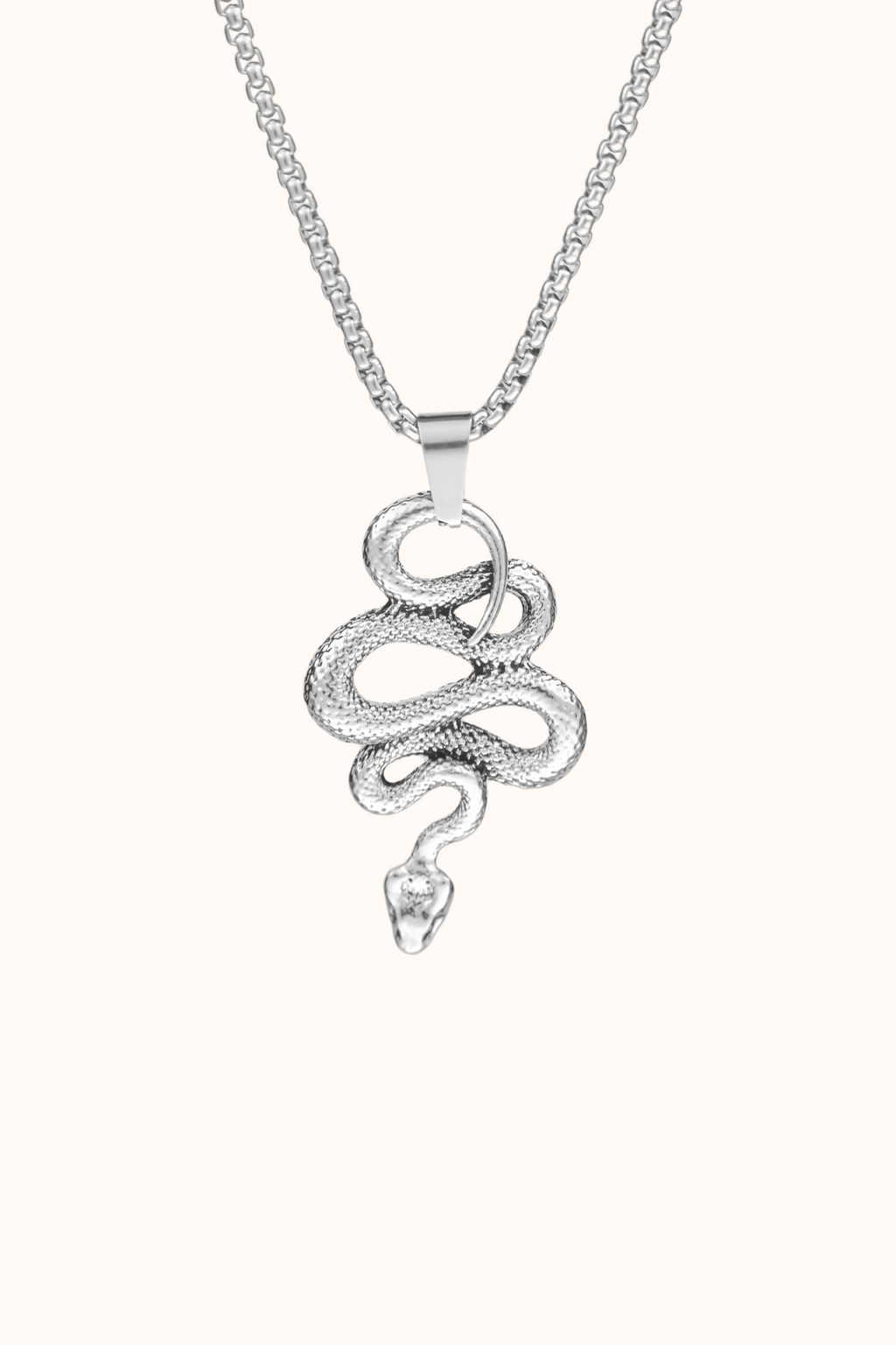 Gift for Him a Bold Silver Snake Necklace for Men: Stylish and Dashing ...